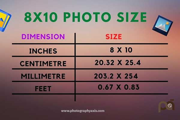 How Big Is An 8 10 Photo Inch Cm Mm Ft Pixels Simply Bliss Photos