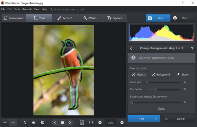 How to Add a New Background to a Picture using PhotoWorks ...